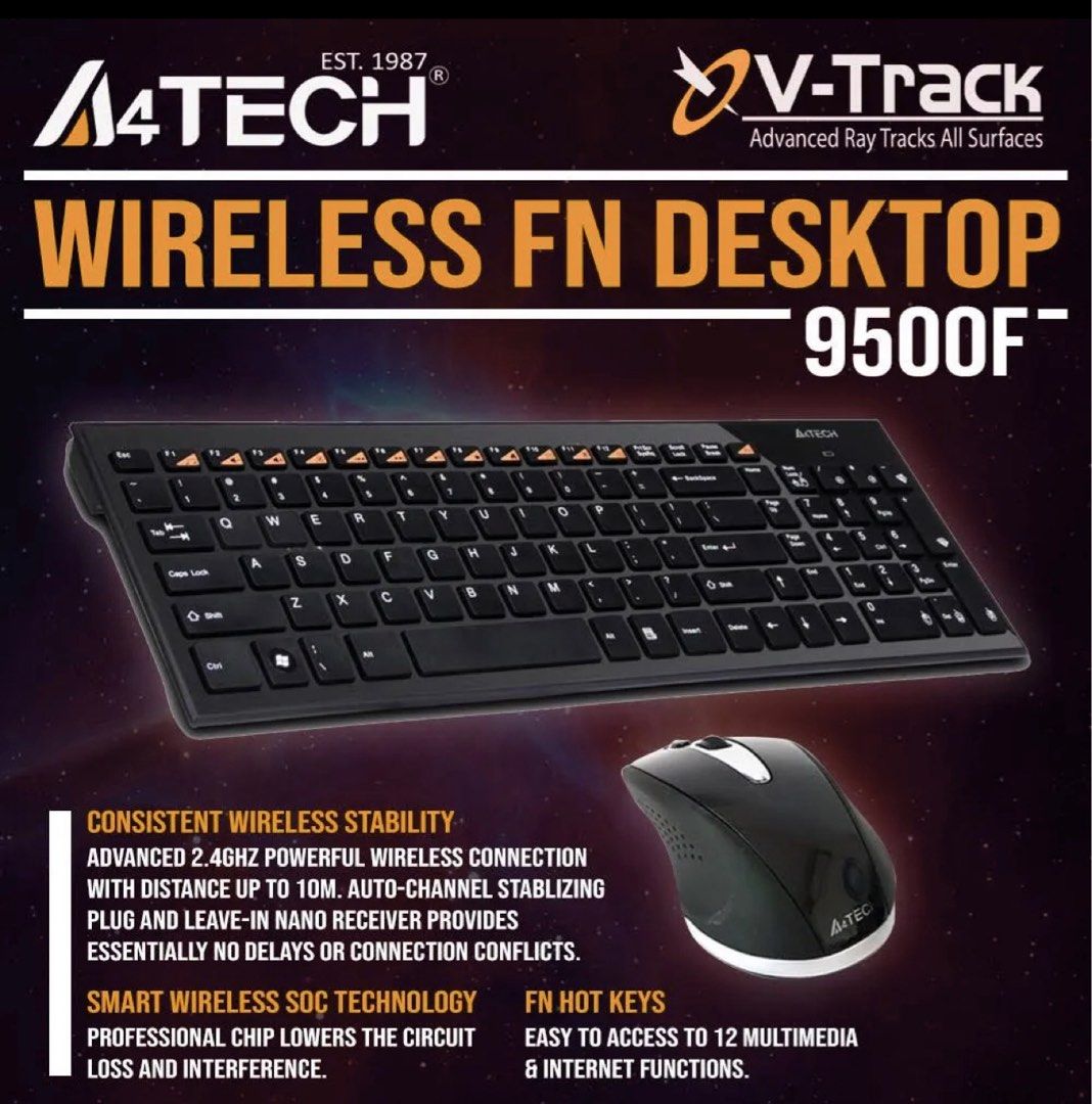A4Tech 9500F Keyboard and Mouse Combo on Carousell