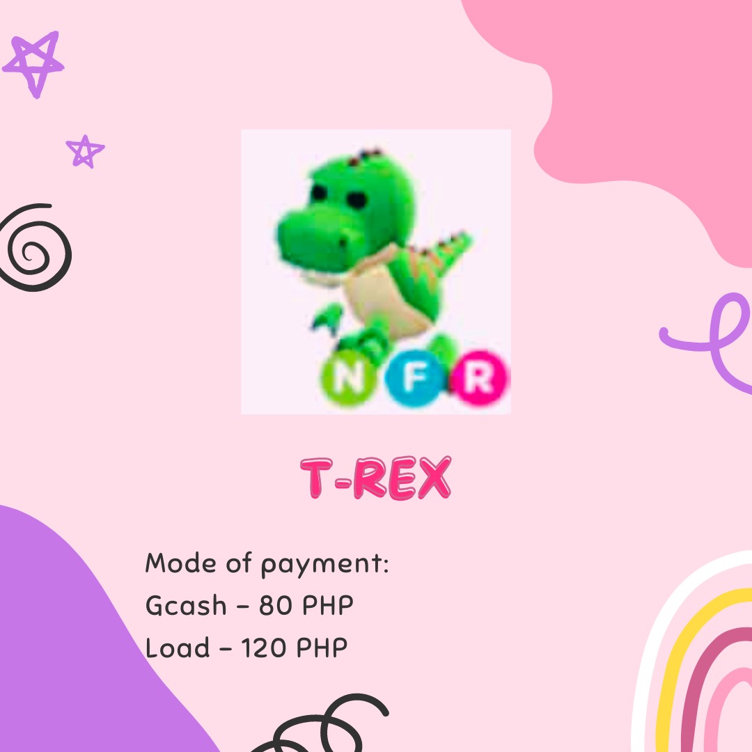 ADOPT ME NFR T-REX (NEON FLY RIDE), Video Gaming, Video Games, Others ...