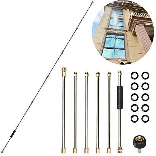 ALLOMN Washer Extension Wand Kit, 6 PCS Spray Lance Car Washing ...