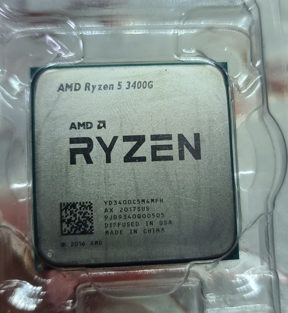 AMD Ryzen 3400G 4 Core - 8 Thread Processor, Computers & Tech, Parts ...