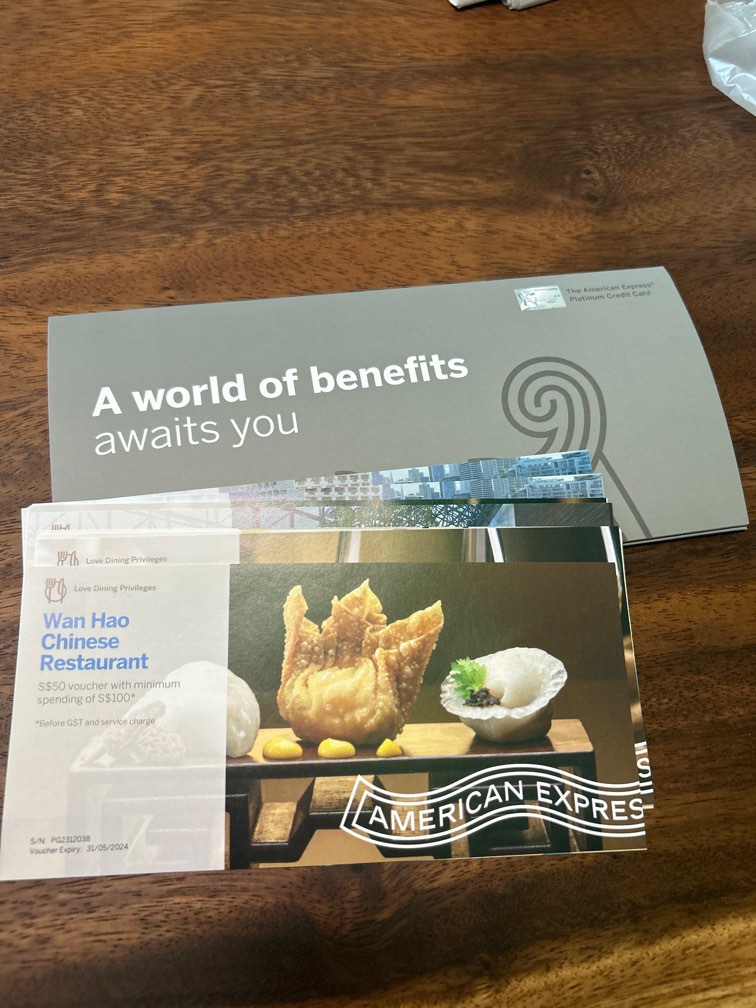Amex vouchers full set, Tickets & Vouchers, Vouchers on Carousell