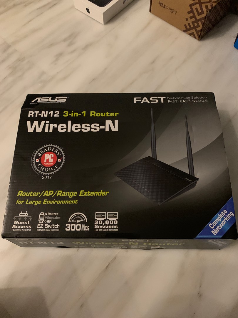 ASUS RT-N12 3-in-1 Router Wireless-N, Computers & Tech, Parts ...