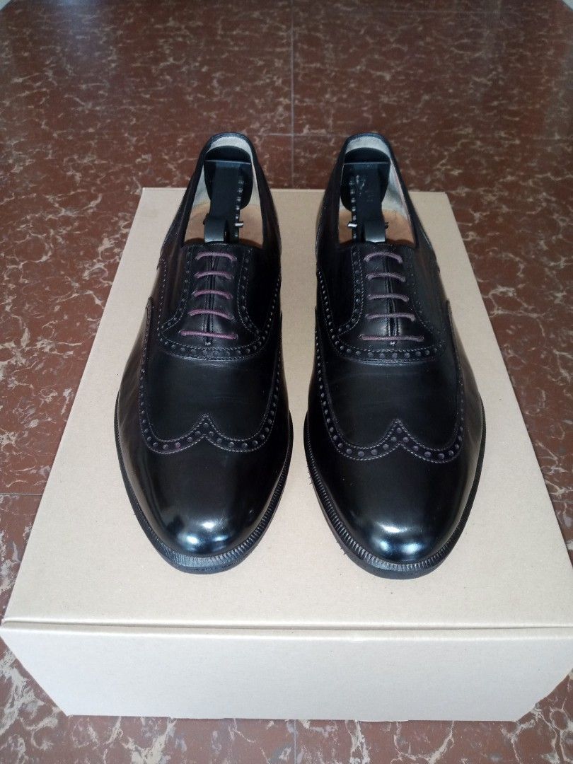 A.Testoni Wingtip Black Shoes 8US/7UK/41EU on Carousell