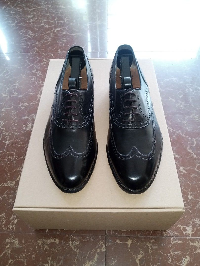 A.Testoni Wingtip Black Shoes 8US/7UK/41EU on Carousell