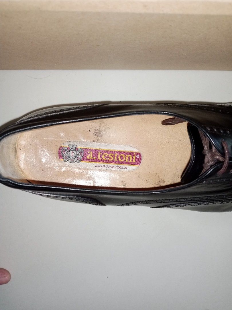 A.Testoni Wingtip Black Shoes 8US/7UK/41EU on Carousell