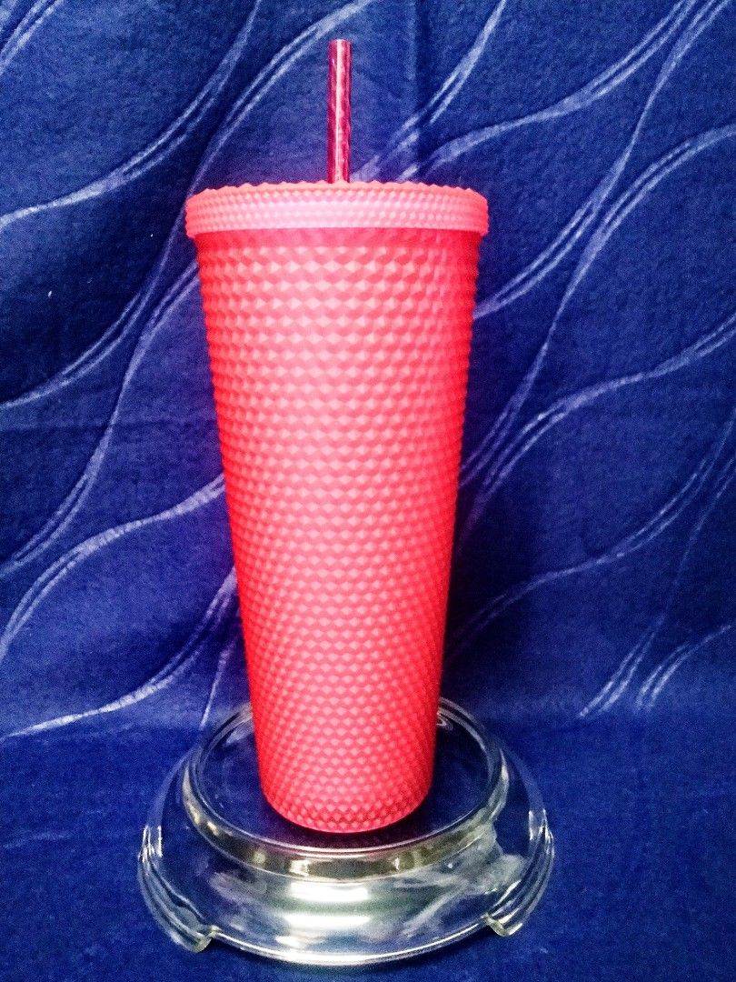 Authentic 24 Oz Starbucks Pink Cold Cup Tumbler, Furniture & Home ...