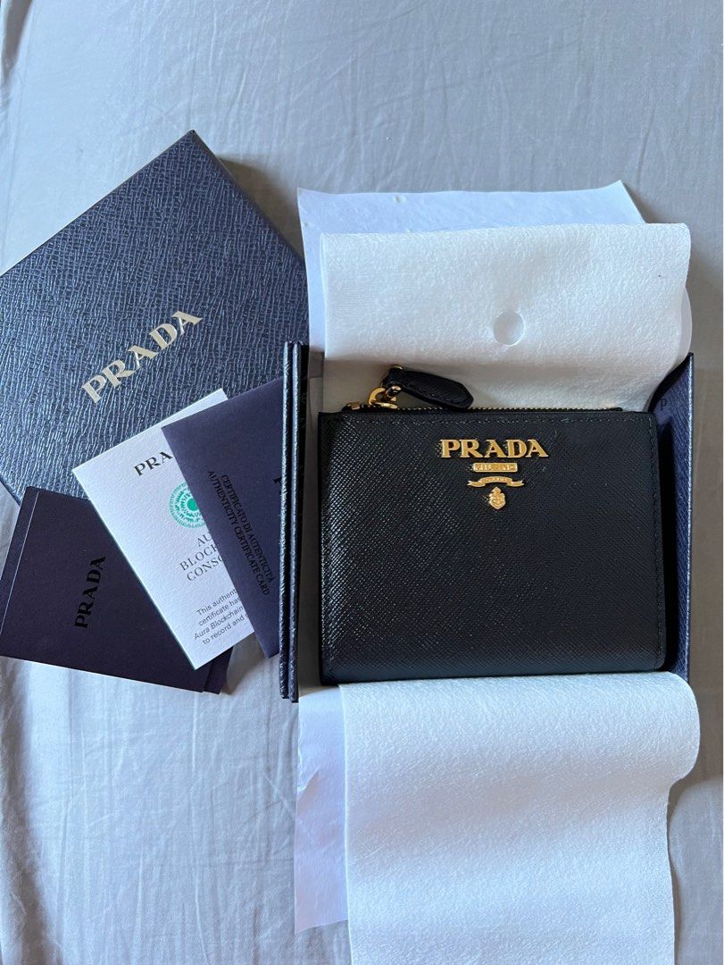 Authentic Prada Bifold Wallet, Luxury, Bags & Wallets on Carousell
