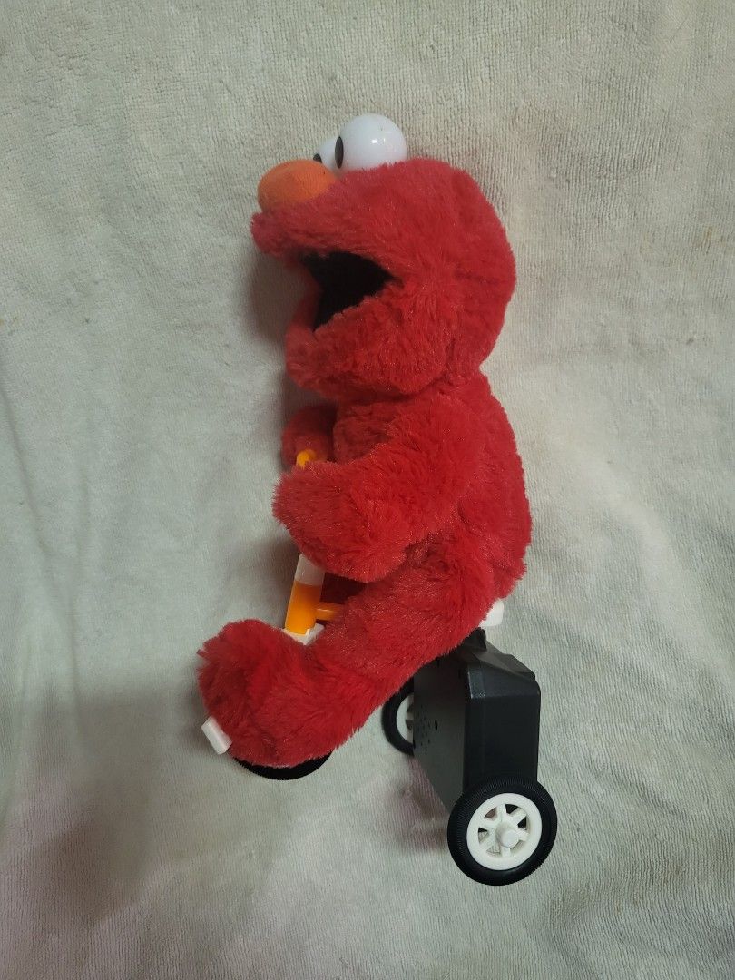 Authentic Sesame Street Elmo Riding a Bicycle Plush Soft Toy, Hobbies ...