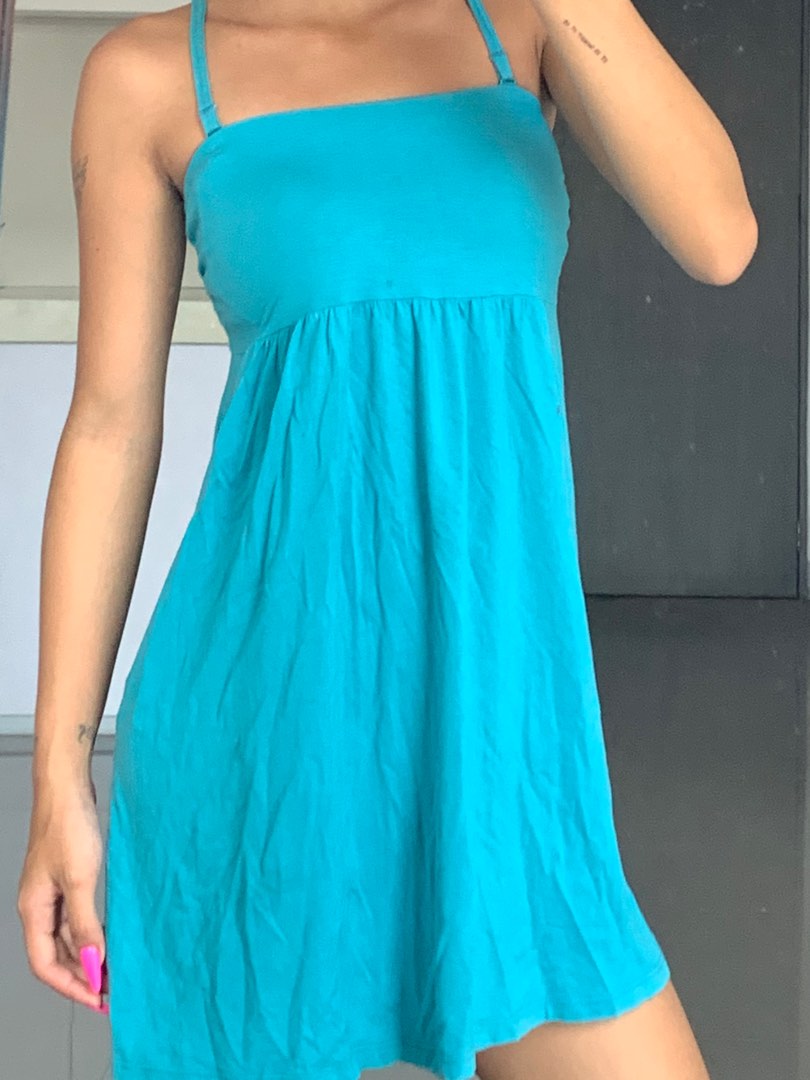 beach summer padded sun mini dress, Women's Fashion, Dresses & Sets ...