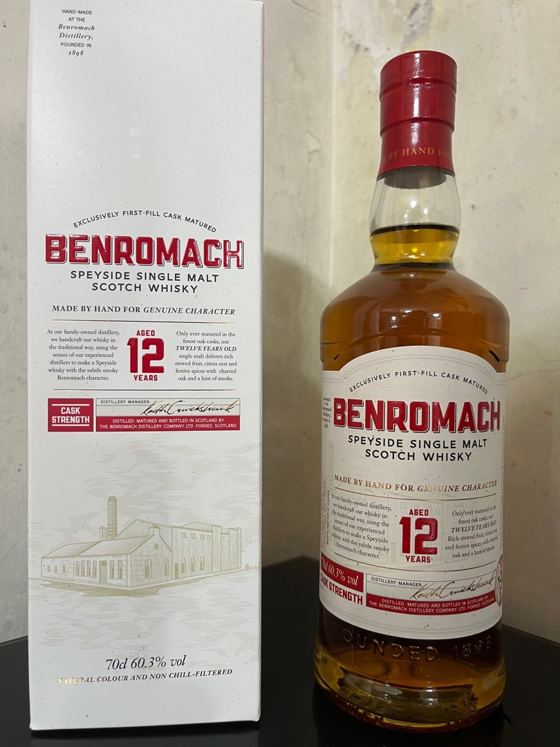 Benromach 12 Cask Strength Single Malt Scotch Whisky 700ml 60.3%, 嘢食 ...