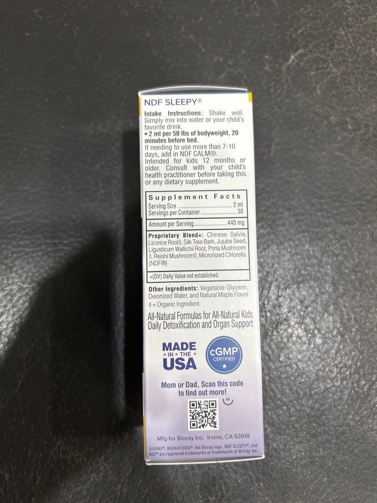 BIORAY Kids NDF Sleepy Relax the mind & sleep well, Health & Nutrition ...