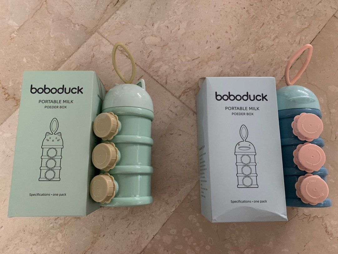 BN boboduck portable milk powder containers - 4 sets available, Babies ...