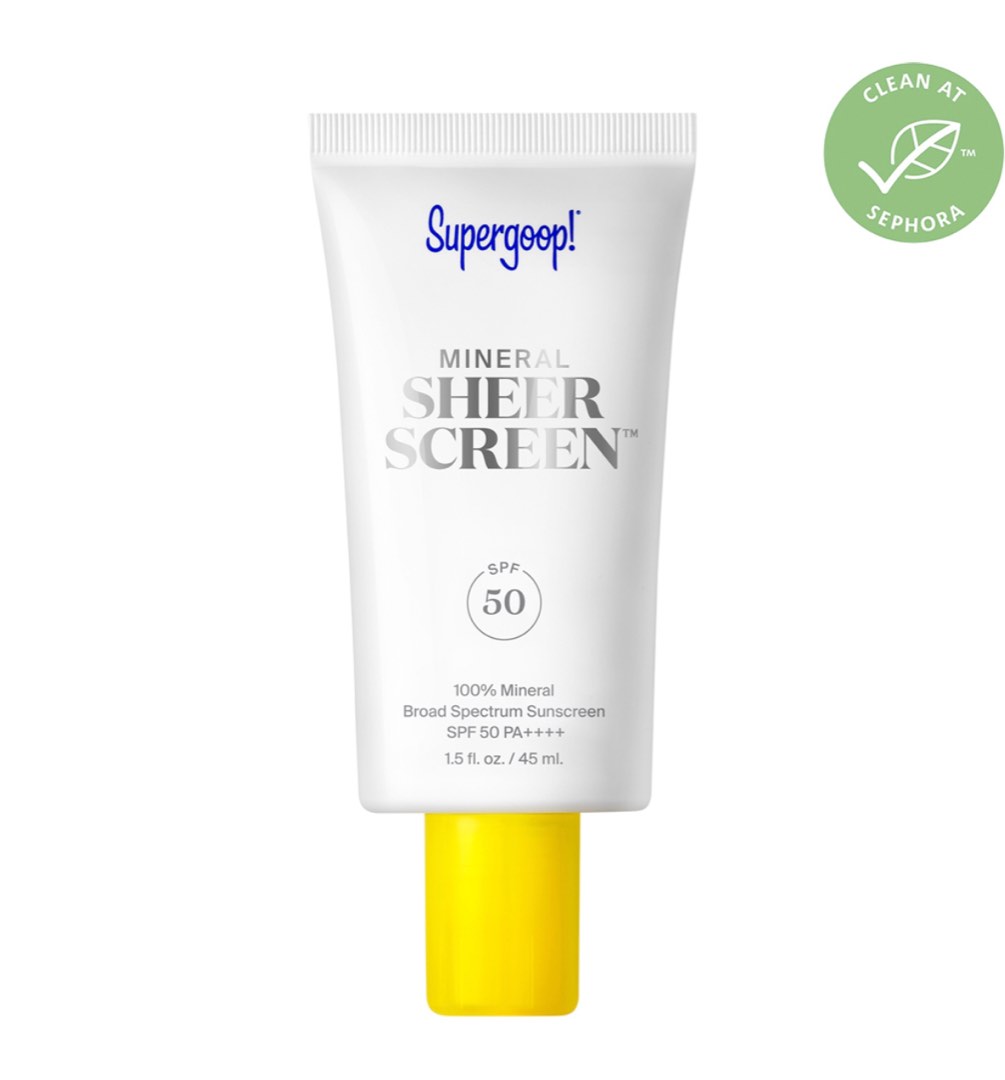 BNIB Supergoop! Mineral Sheerscreen SPF 50 PA++ Sunblock 45ml, Beauty ...