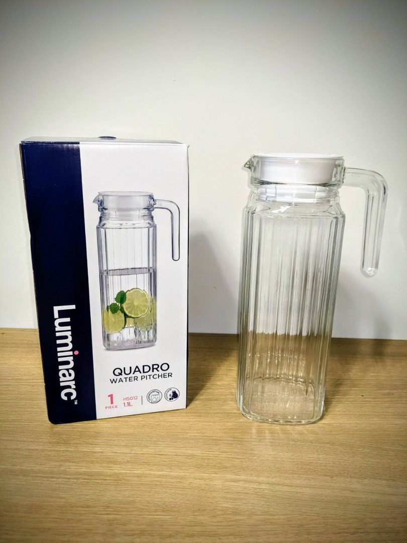 Brand New Luminarc water pitcher, Furniture & Home Living, Kitchenware ...