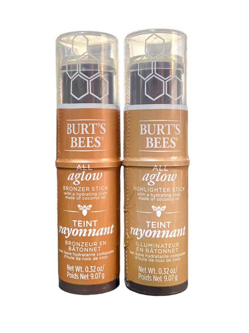 Burt's Bees 100% Natural All Aglow Bronzer & Highlighter Stick 9.07g on ...