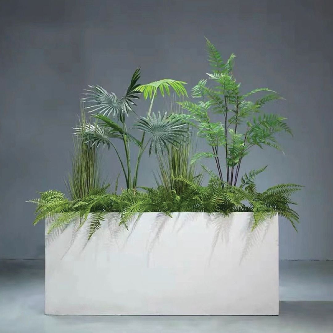 Artificial Planter Box Design | Custom Living Room Event cafe shop ...