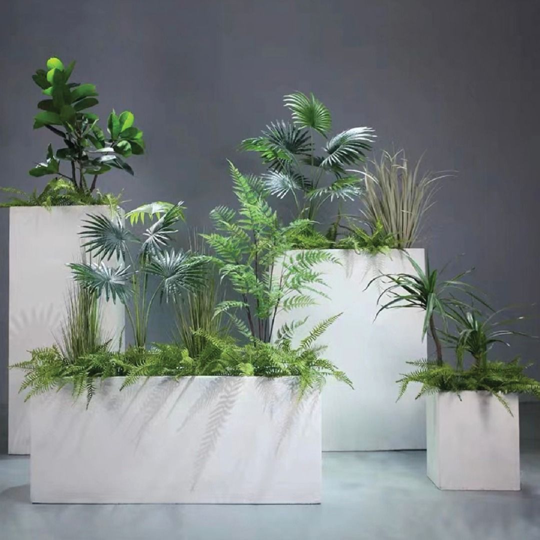 Artificial Planter Box Design | Custom Living Room Event cafe shop ...