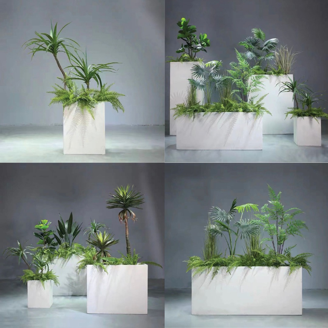 Artificial Planter Box Design | Custom Living Room Event cafe shop ...
