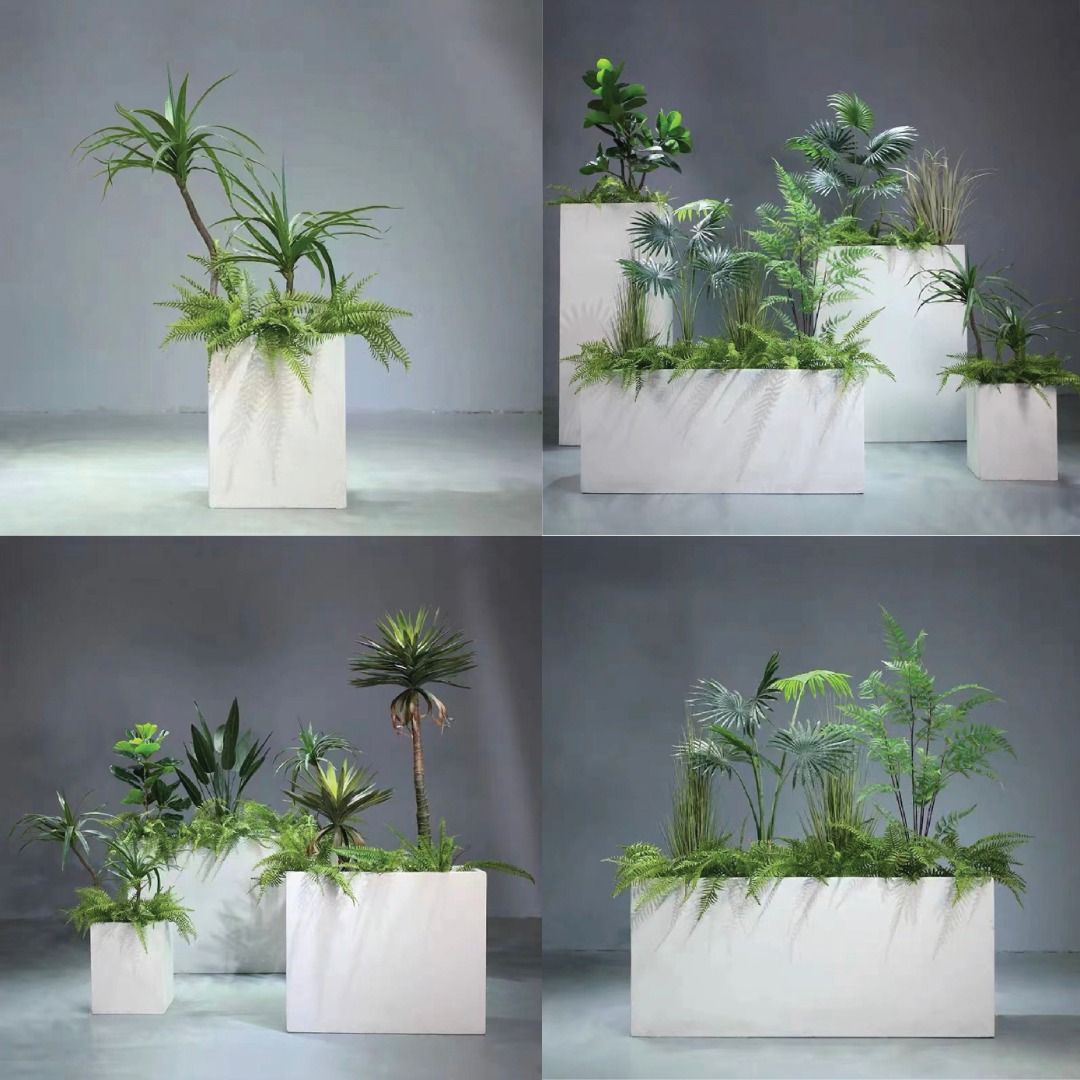 Artificial Planter Box Design | Custom Living Room Event cafe shop ...