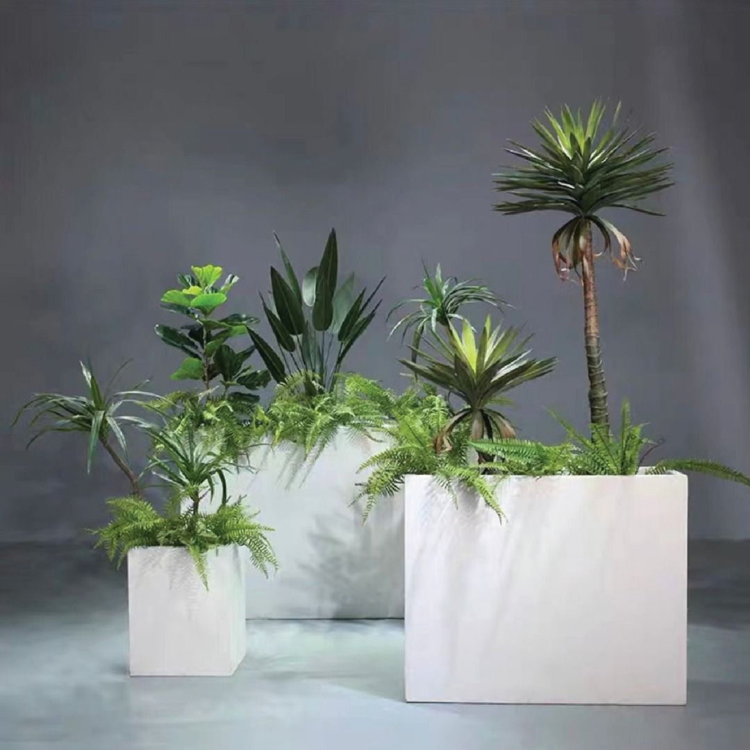 Artificial Planter Box Design | Custom Living Room Event cafe shop ...