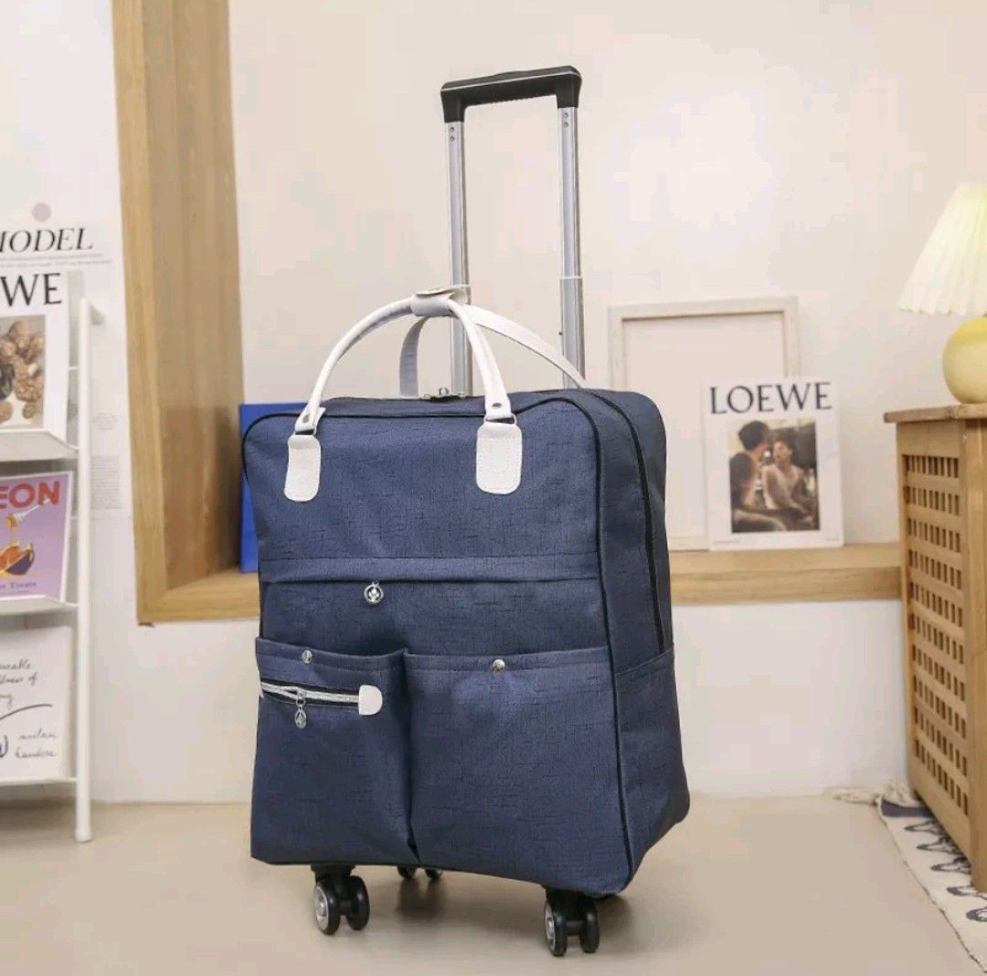 Dark blue Trolley bag, Hobbies & Toys, Travel, Luggage on Carousell