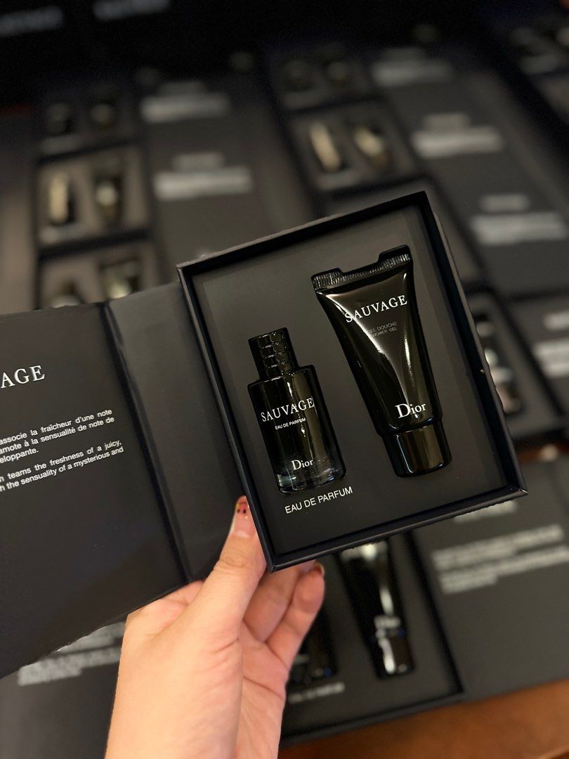 Dior Sauvage edp mini perfume set, Beauty & Personal Care, Fragrance ...
