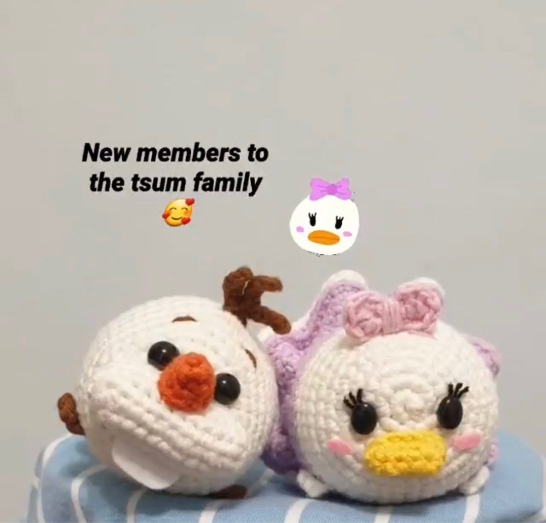 Disney Tsum Tsum Mini Plush Toy Crochet amigurumi, Hobbies & Toys ...