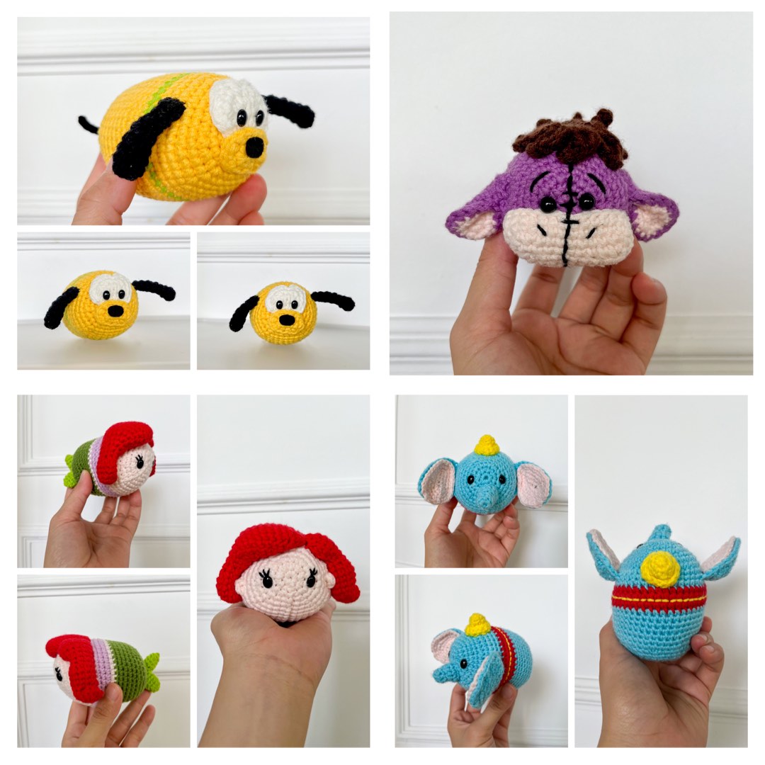 Disney Tsum Tsum Mini Plush Toy Crochet amigurumi, Hobbies & Toys ...