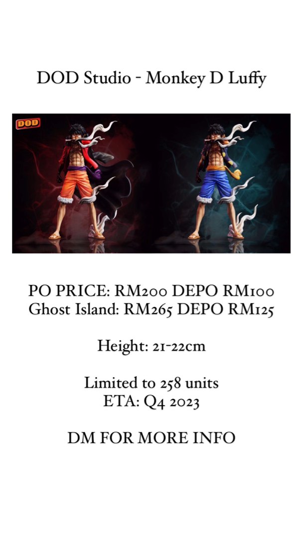 DOD Studio - Monkey D Luffy, Hobbies & Toys, Toys & Games on Carousell