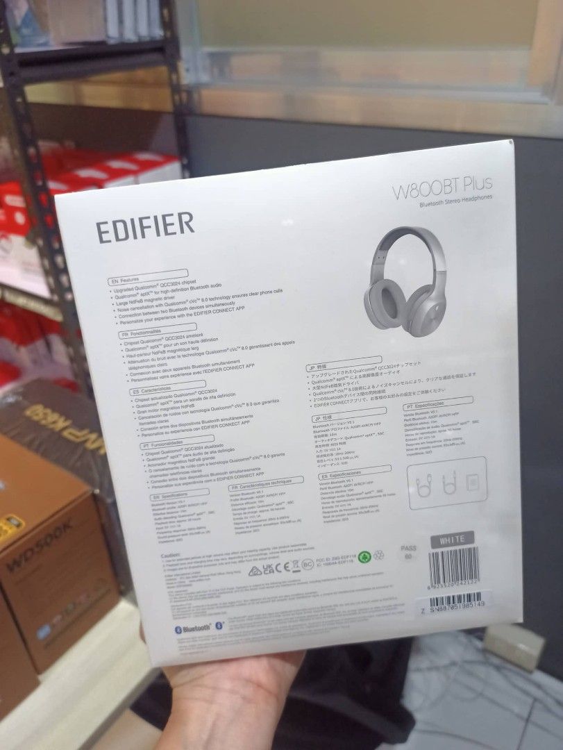 Edifier W800BT Plus Wireless Bluetooth Stereo Headphones White on Carousell