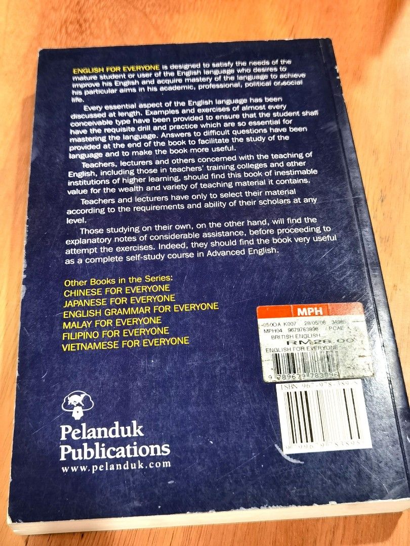 English For Everyone Self Mastering Learn English Guide Book, Hobbies ...