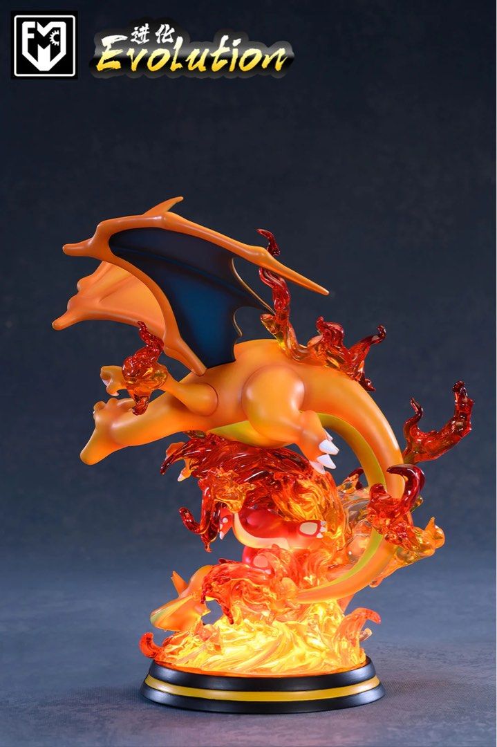 Evolution of Charizard with LED - Pokemon Resin Statue - MFC Studios, Hobbies & Toys, Toys ...