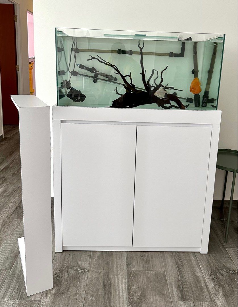 Customised 3 feet Fish tank with cabinet , Furniture & Home Living ...