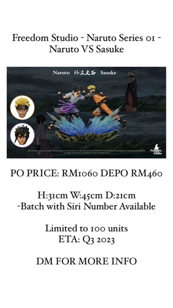 Freedom Studio - Naruto VS Sasuke, Hobbies & Toys, Toys & Games on ...