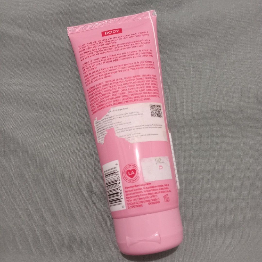 [FREEONG] Freeman Strawberry Milk Hydrating Body Sugar Scrub on Carousell