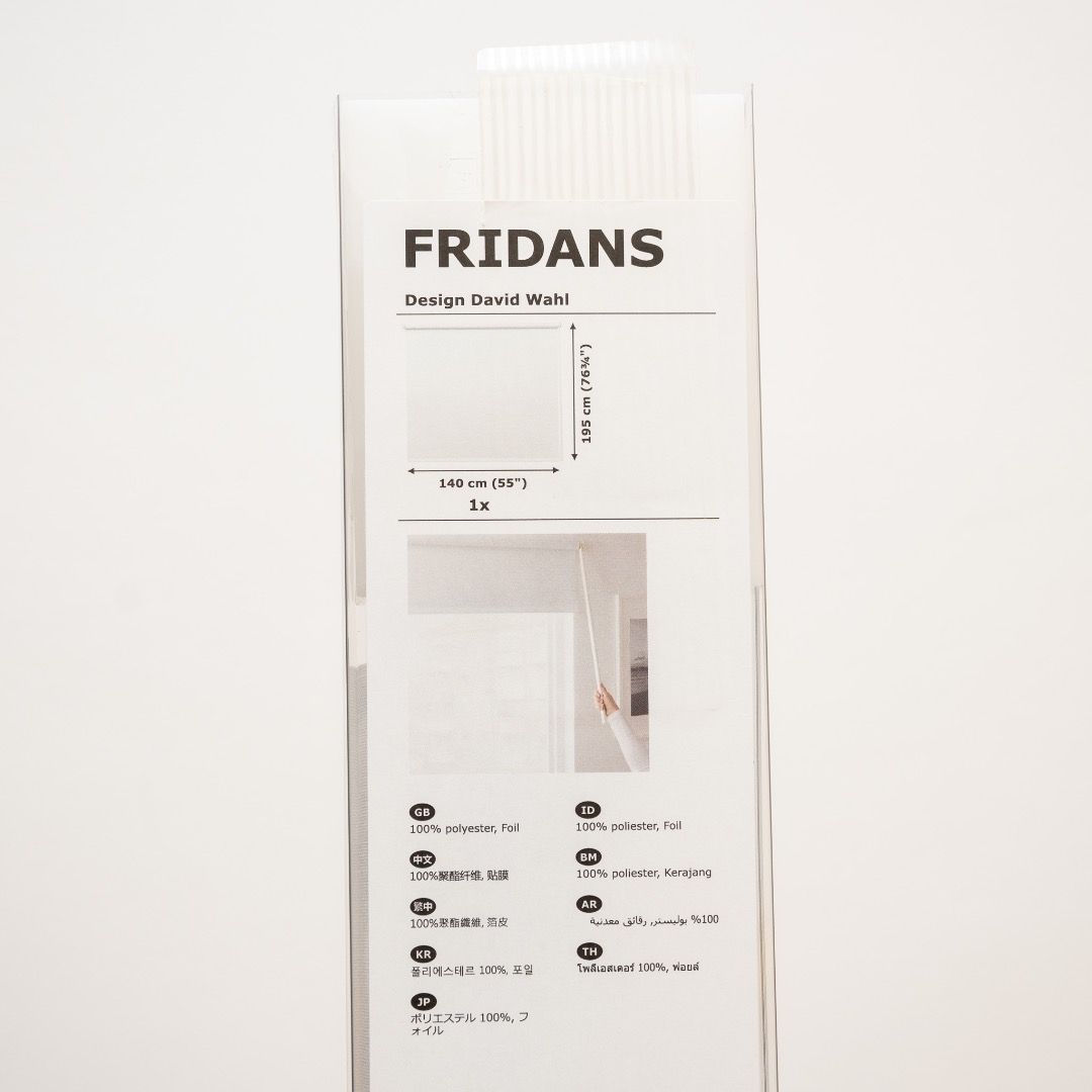 FRIDANS Block-out Roller Blind, White 140x195 cm, Furniture & Home ...
