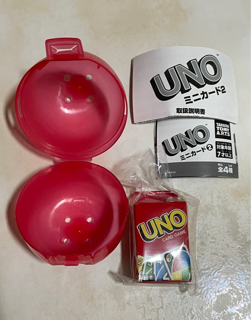 WTS Gachapon Tiny mini Uno cards originated from Japan, Hobbies & Toys, Toys & Games on Carousell