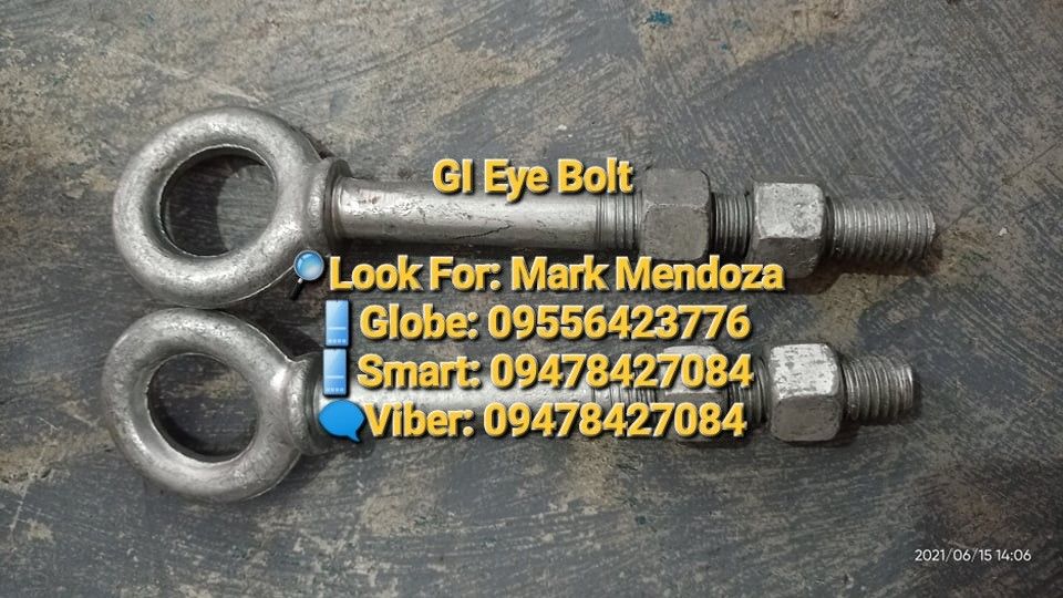 GI Eye Bolt, Commercial & Industrial, Construction Tools & Equipment on ...