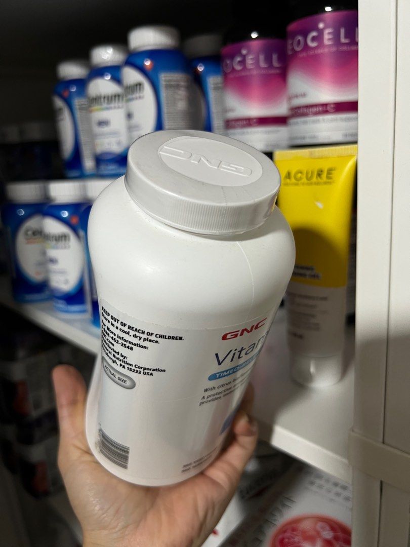 GNC Vitamin C 1000 MG, 360 Caplets (dented shows as picture), Health ...