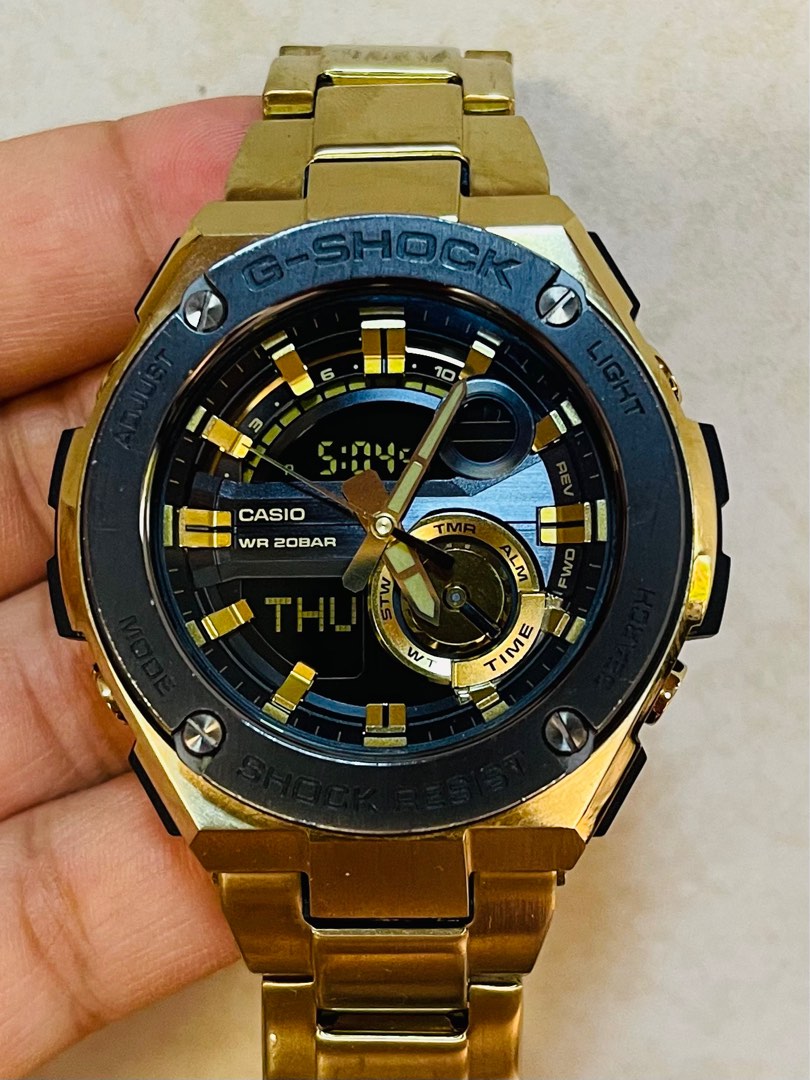 G-SHOCK G-STEEL GST-210GD GOLD, Men's Fashion, Watches & Accessories ...
