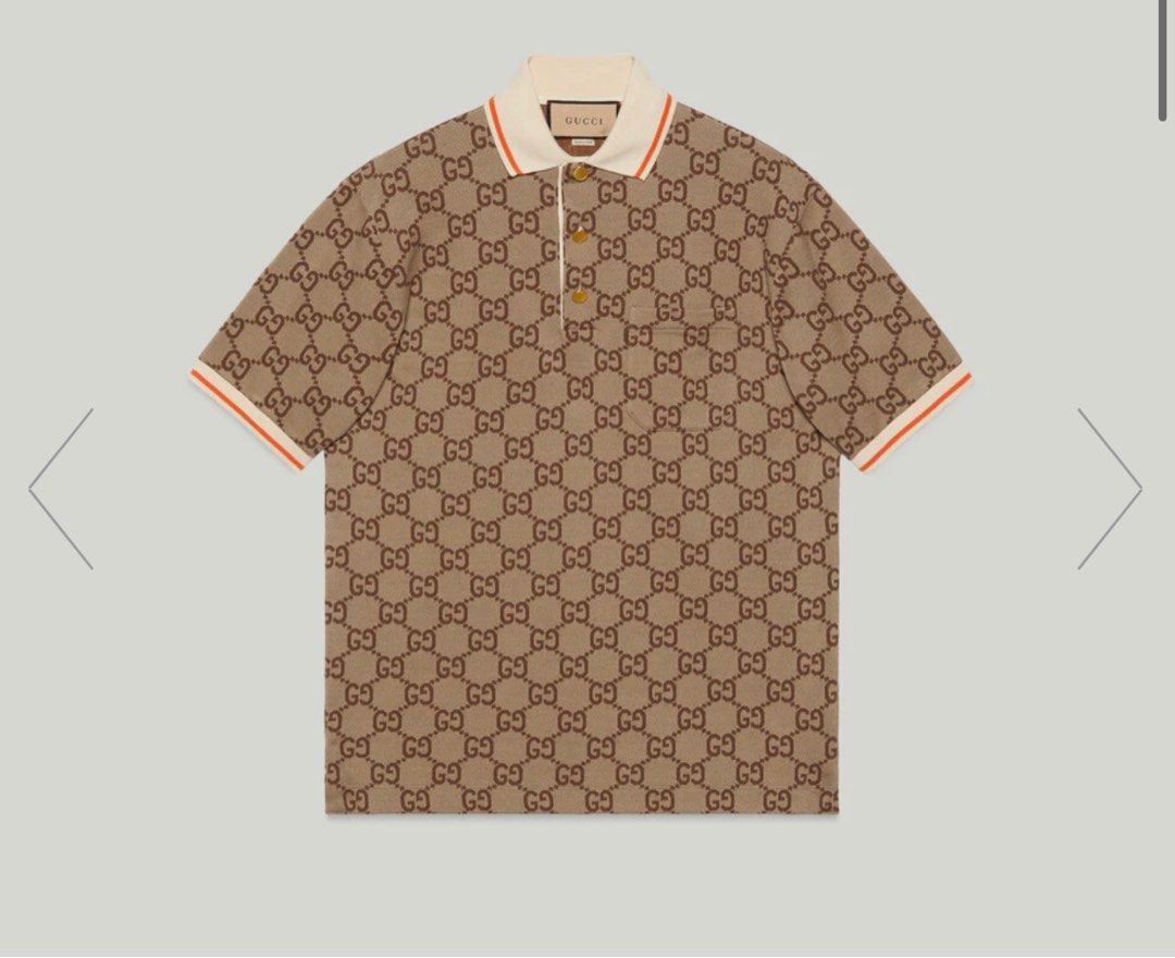 Gucci Cotton Silk Polo ( Full Set), Men's Fashion, Tops & Sets, Tshirts ...