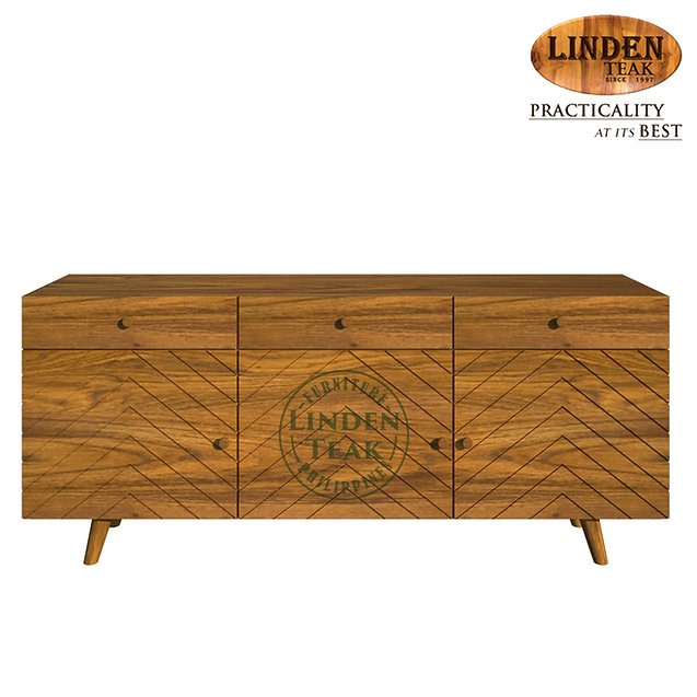 Handcrafted Solid Teak Wood V-Teak Buffet Table Furniture on Carousell