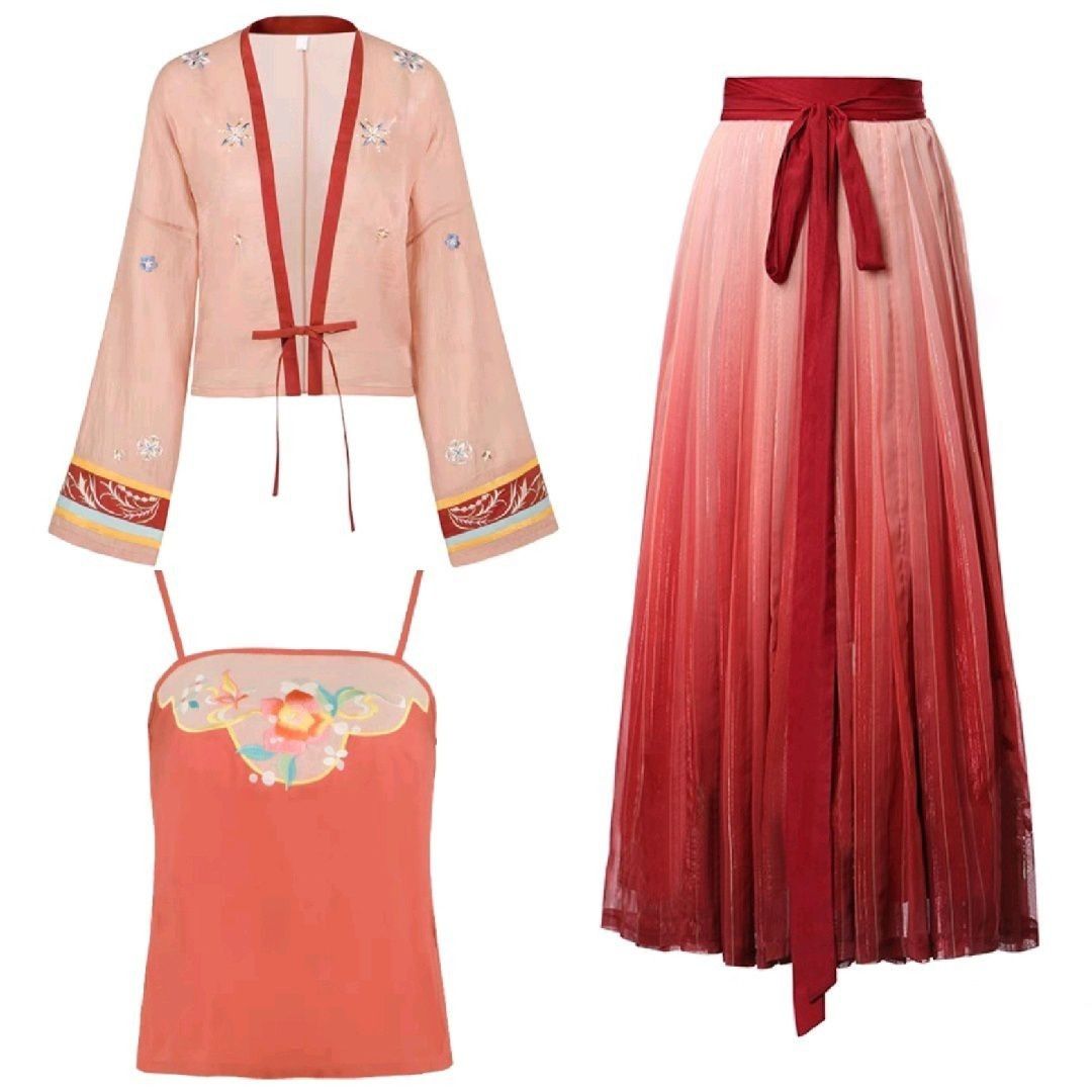 Hanfu 3 Pc Set (Red) 汉服红色3件套 Han Fu Chinese Traditional Clothing ...