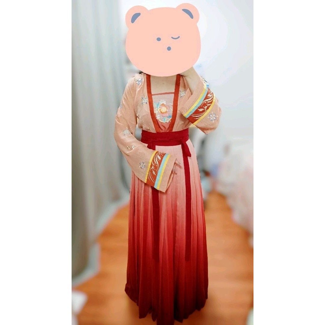 Hanfu 3 Pc Set (Red) 汉服红色3件套 Han Fu Chinese Traditional Clothing ...