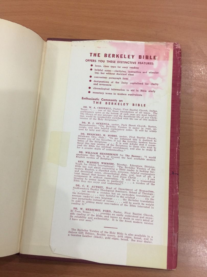 Holy Bible Berkeley Version on Carousell