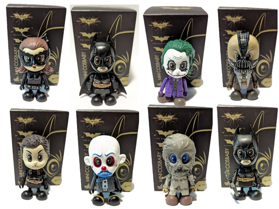 HOTTOYS Mini COsbaby BATMAN JOKER CATWOMAN SCARECROW BANE figure set of ...