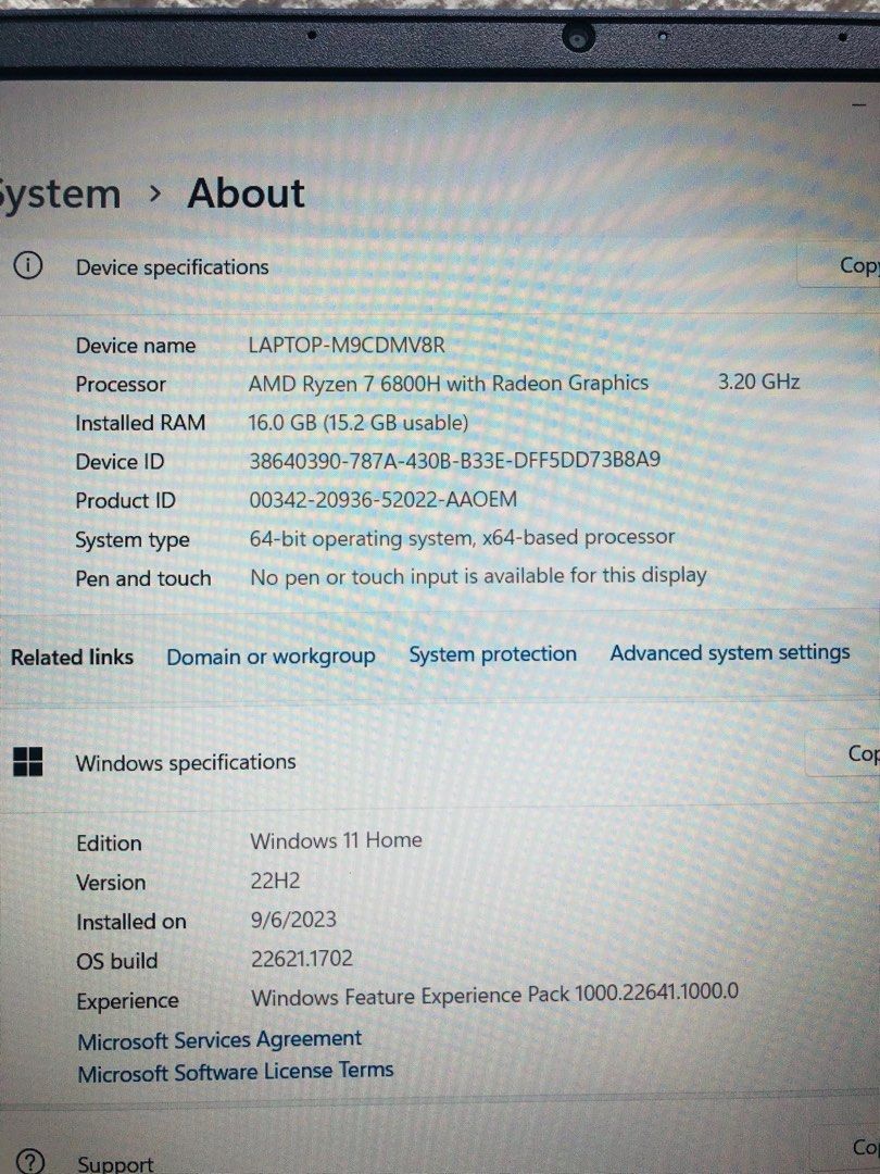 HP Vectus 16 Ryzen 7-6800H RTX3050 Almost New !, Computers & Tech ...