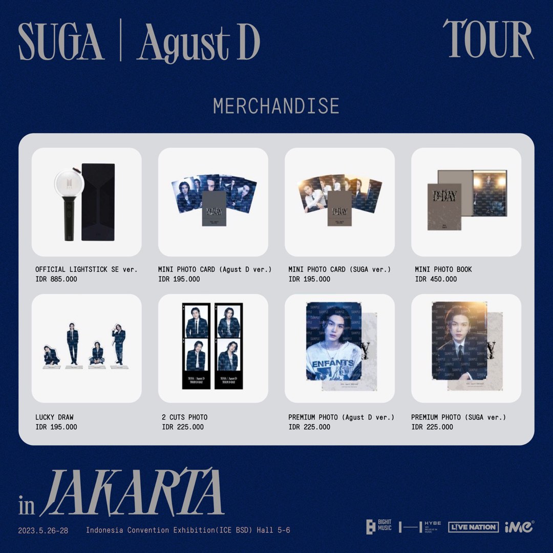[HTB] SUGA D-DAY Concert Tour Merch, Hobbies & Toys, Memorabilia ...