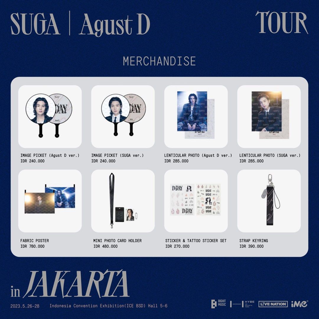 [HTB] SUGA D-DAY Concert Tour Merch, Hobbies & Toys, Memorabilia ...