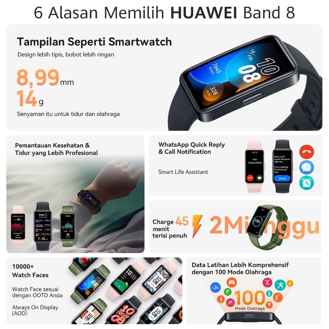 HUAWEI Band 8 Smartband | Smartwatch-like Display | Professional Health ...
